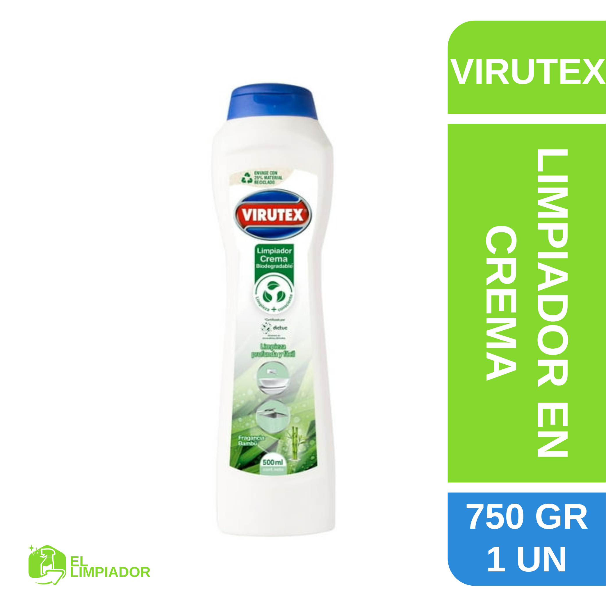 Limpiador en Crema Biodegradable 750 GR - Virutex – El Limpiador